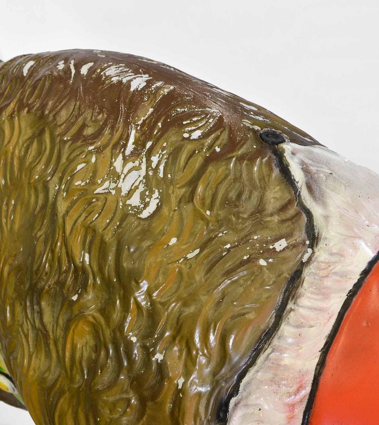 Vintage English Fairground Rocking Bison Buffalo Carousel 1970s Fun ...