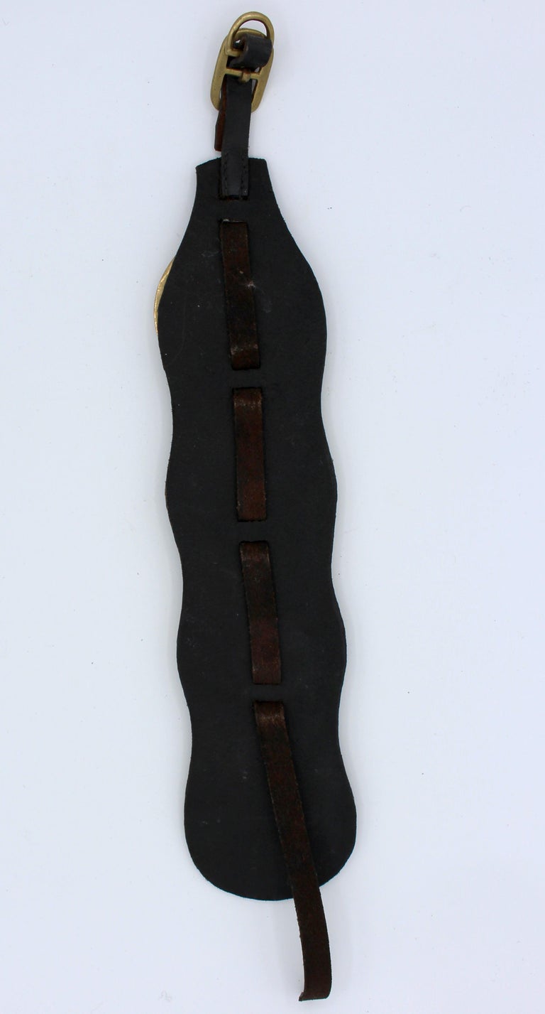Vintage English Four Horse Brass Shaped Leather Horse Strap at 1stDibs ...