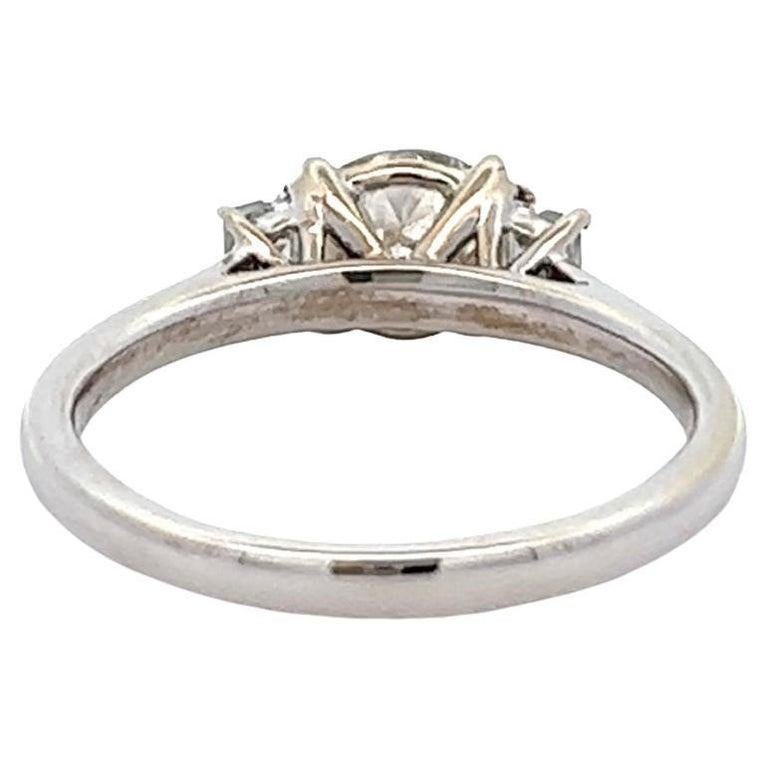 Vintage English GIA 1.00 Carat Old European Cut Diamond 18k Three Stone ...