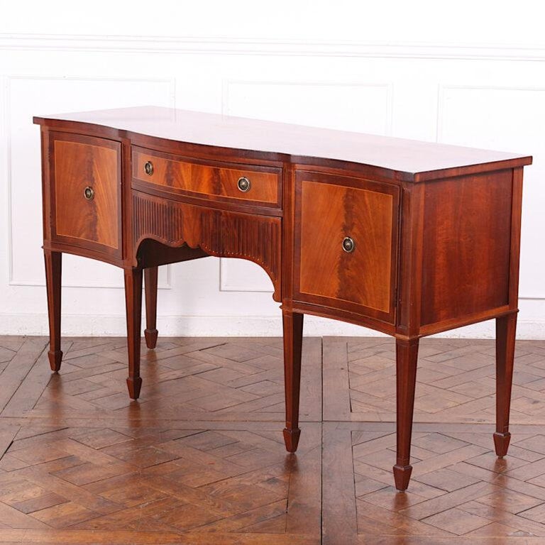 Vintage English Made Sheraton Style Sideboard For Sale at 1stDibs