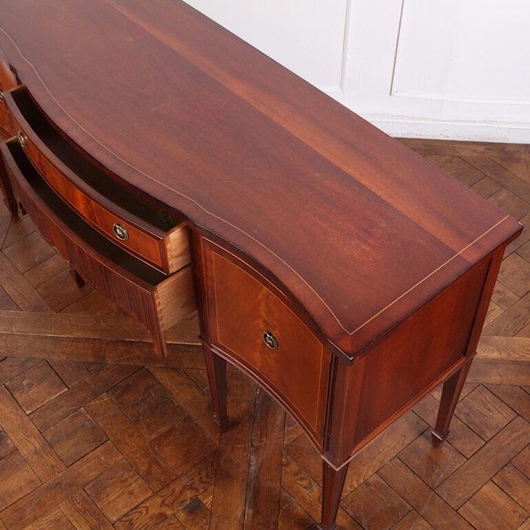 Vintage English Made Sheraton Style Sideboard For Sale at 1stDibs
