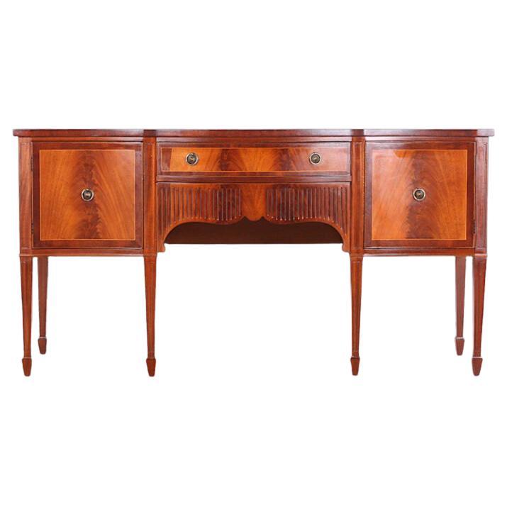 Vermont Sheraton Tiger Maple Sideboard 1810-30 at 1stDibs