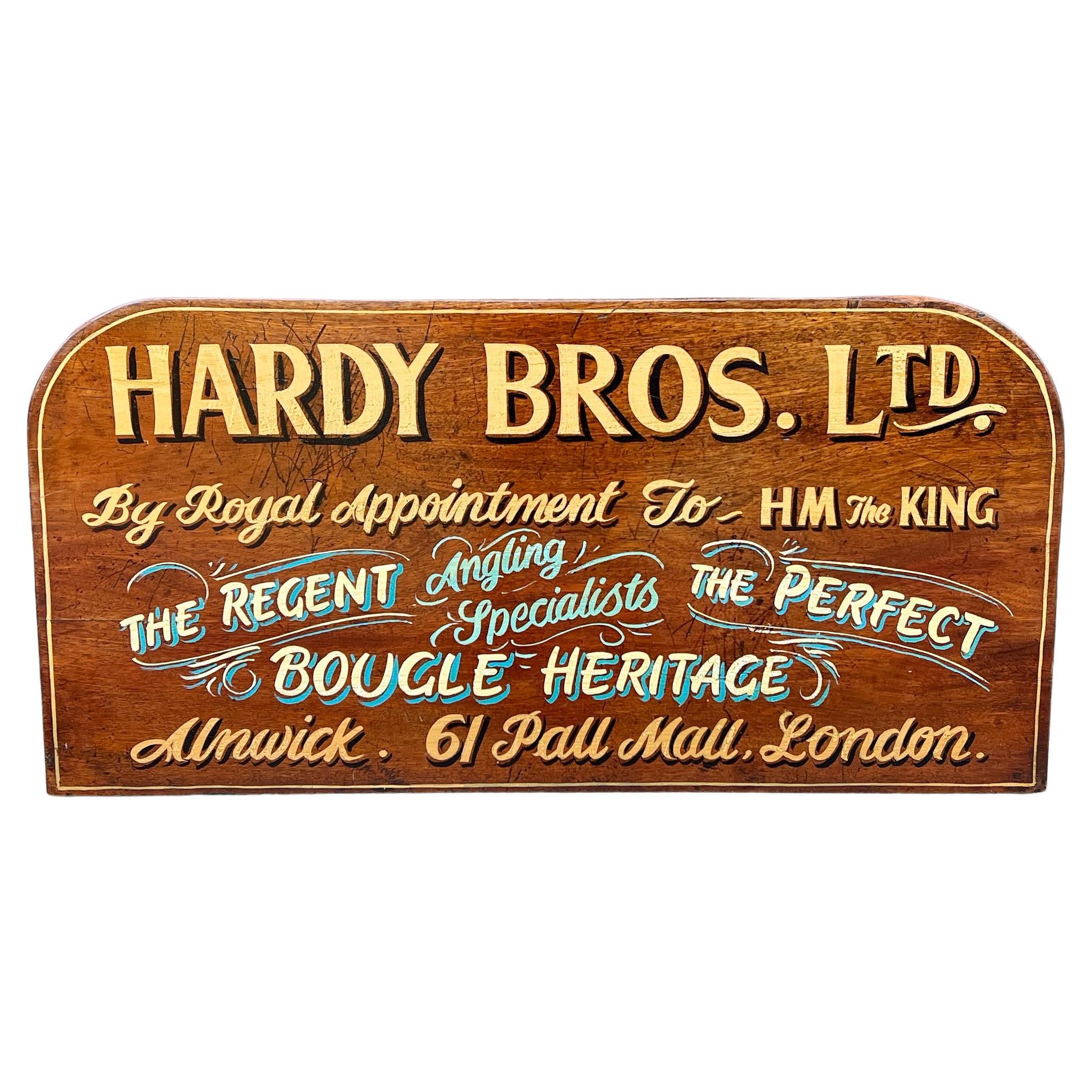 Vintage English Pub Sign Oak Hardy Bros LTD. Angling Specialists London ...