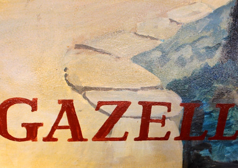 Vintage English Pub Sign "The Gazelle" For Sale at 1stDibs
