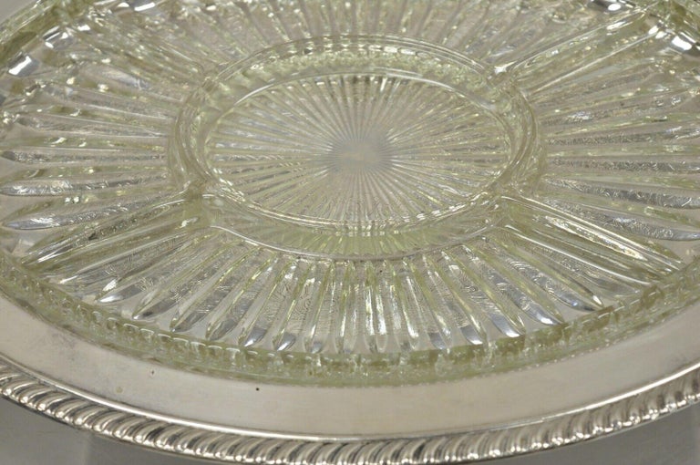 Vintage English Regency Style Silver Plated Oval Serving Dish Platter ...
