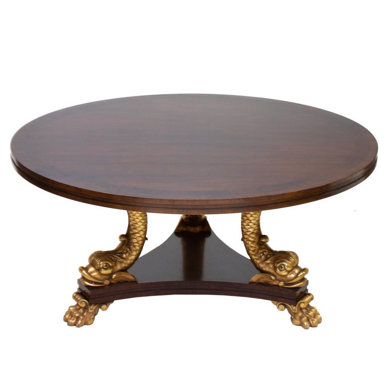 Vintage English Regency Walnut Table at 1stDibs