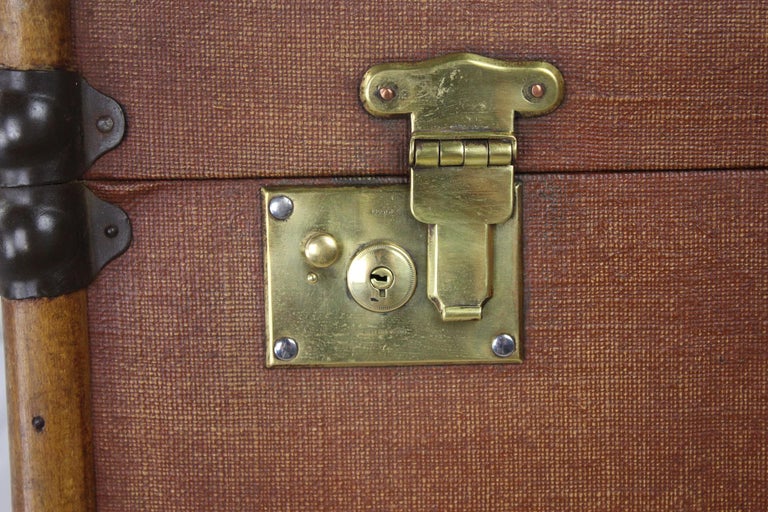 Vintage English Rexene Waterproof Canvas Travel Trunk For Sale at 1stDibs