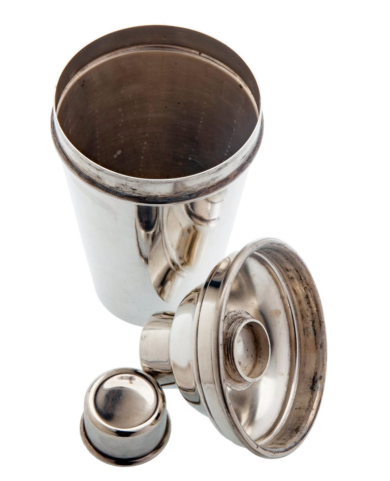 Vintage English Silver plated Martini Shaker For Sale at 1stDibs