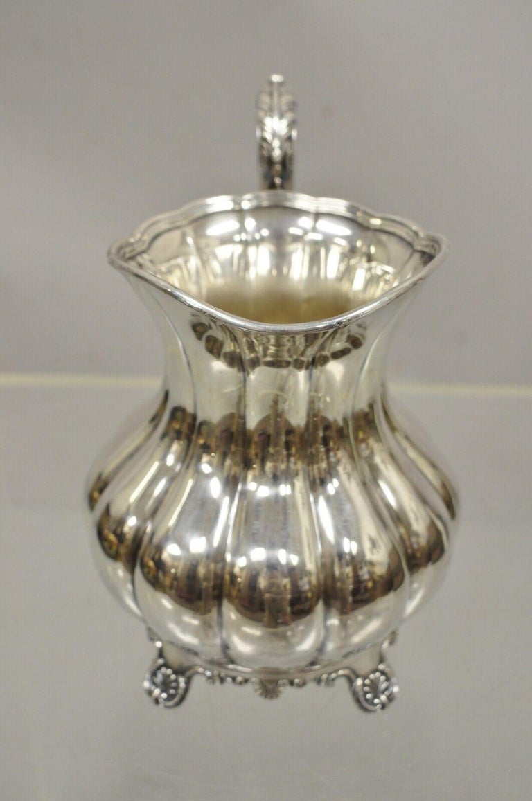 Vintage English Silver Plated Victorian Water Pitcher Raised on Feet ...