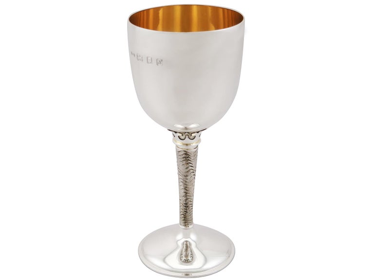 Vintage English Sterling Silver Goblets at 1stDibs