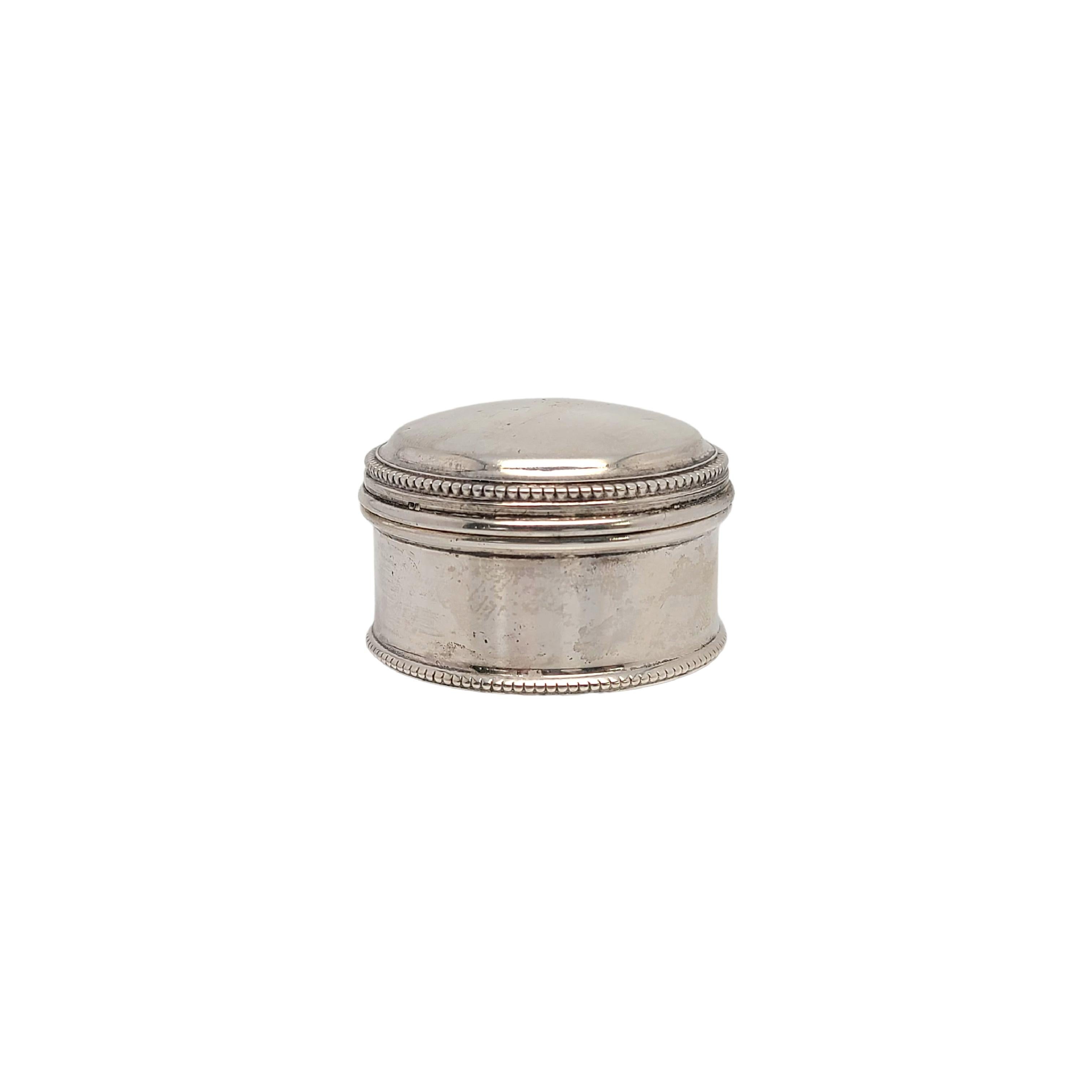 English Sterling Silver Round Pill Box at 1stDibs | silver round box ...