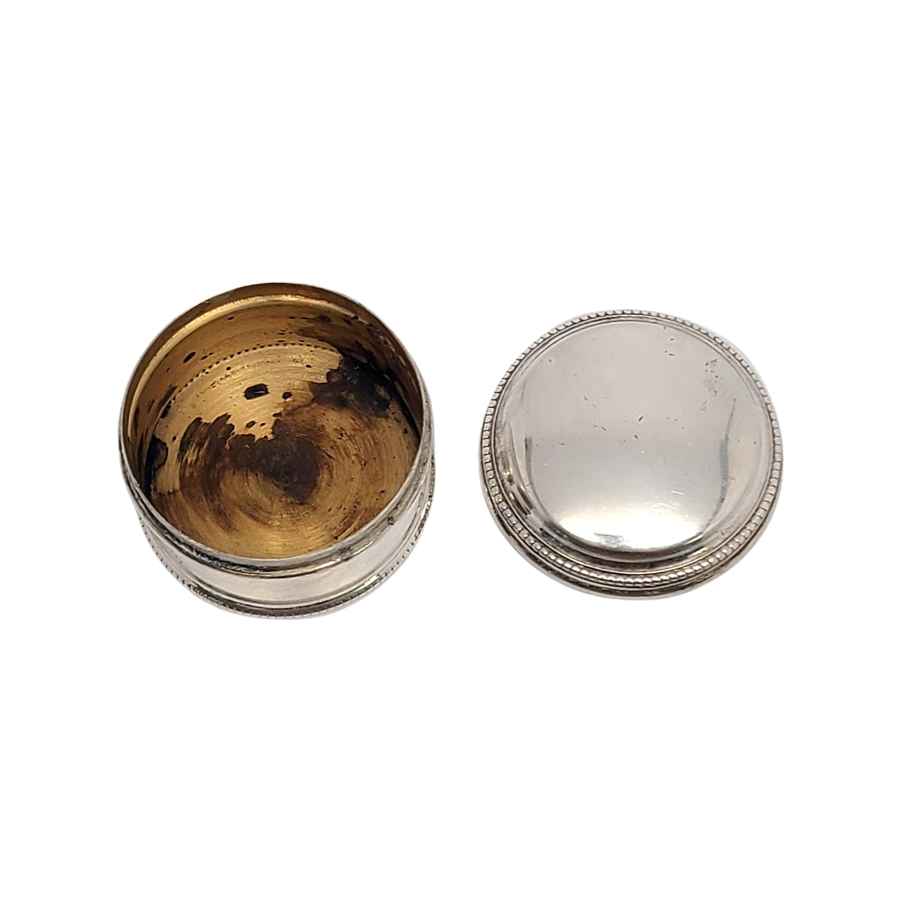 English Sterling Silver Round Pill Box at 1stDibs | silver round box ...