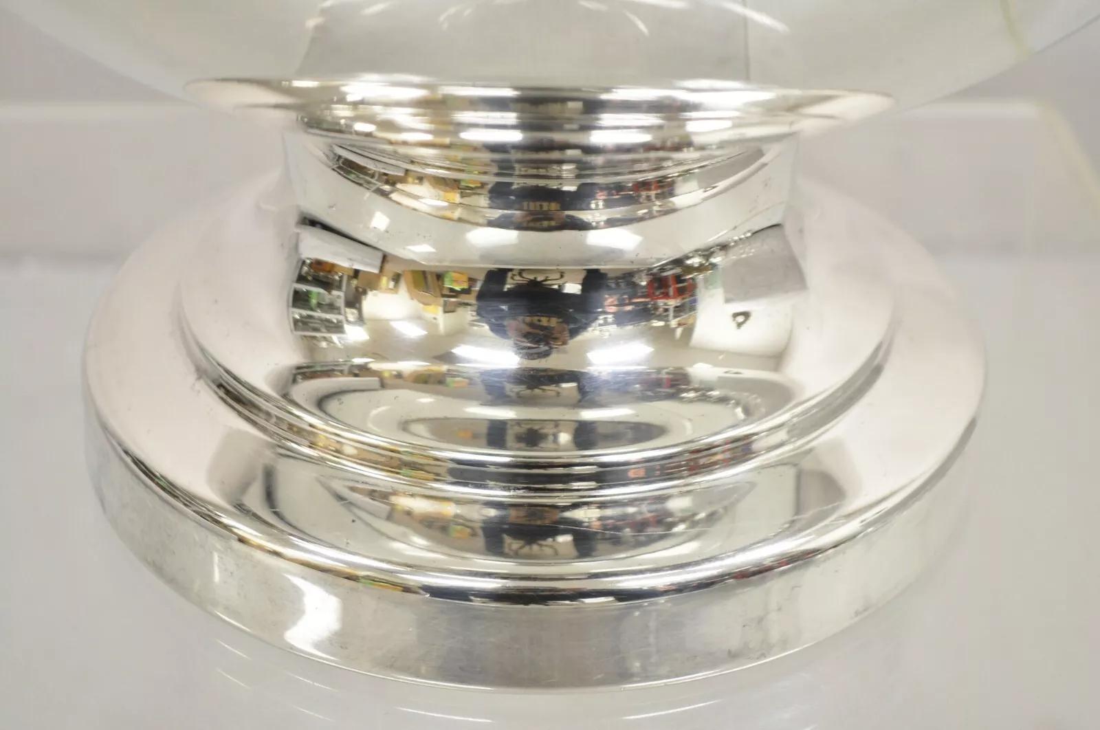 Vintage English Victorian GSC Large Silver Plated Footed Punch Bowl For ...