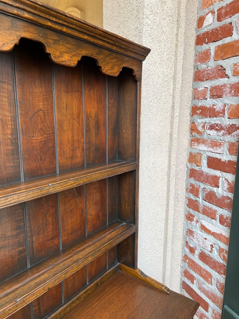 Vintage English Welsh Dresser Petite Sideboard Oak Farmhouse Kitchen ...