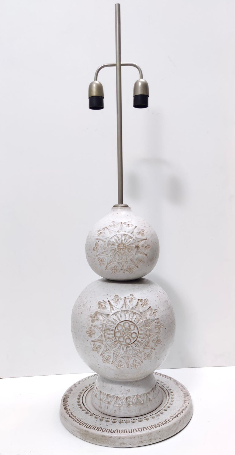 Vintage Engraved Ceramic Table Lamp "Siviglia" by Aldo Londi for ...
