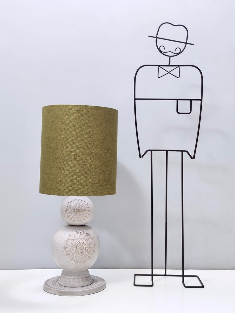 Vintage Engraved Ceramic Table Lamp "Siviglia" by Aldo Londi for ...