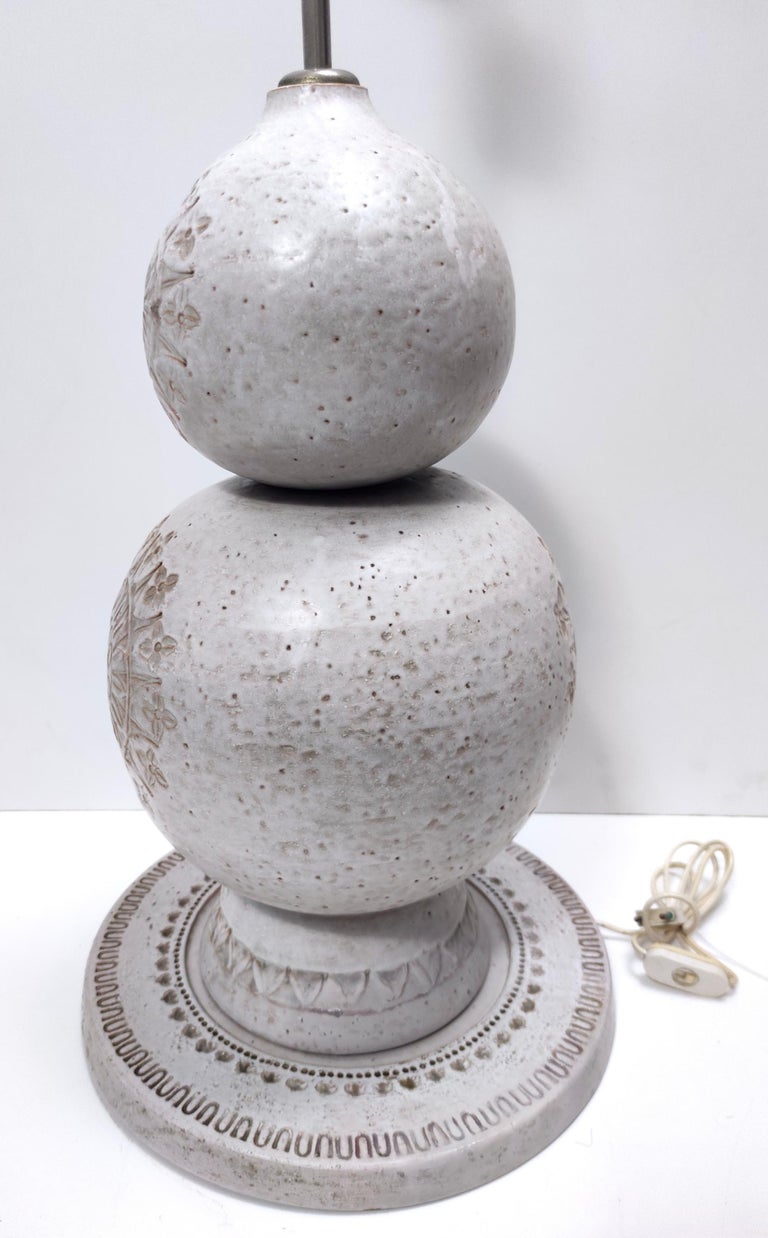 Vintage Engraved Ceramic Table Lamp "Siviglia" by Aldo Londi for ...
