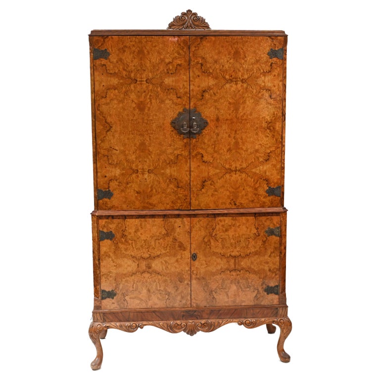Vintage Epstein Drinks Cabinet Deco Walnut Cocktail Chest For Sale at ...