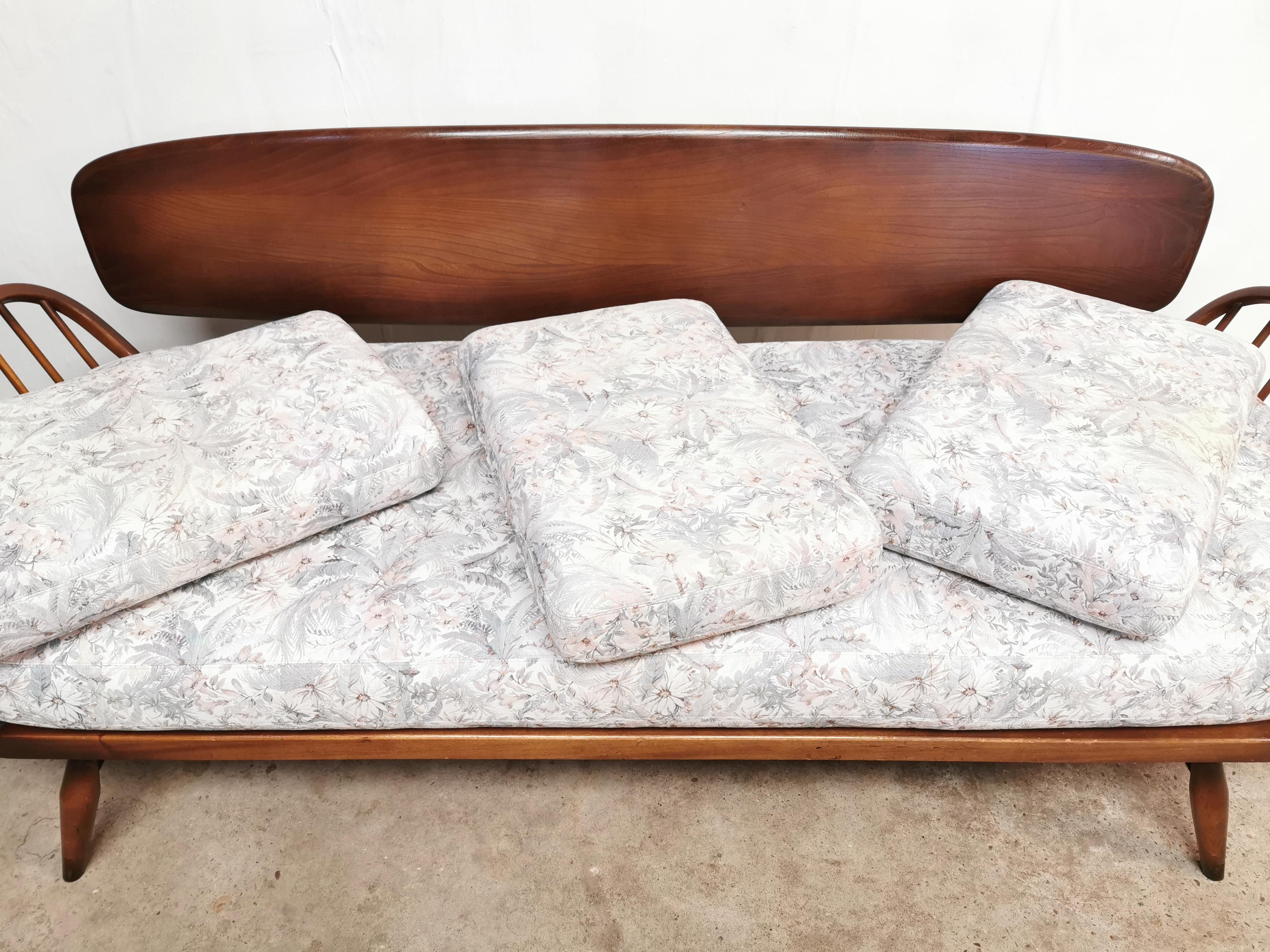 Vintage Ercol Midcentury Studio Day Bed Couch Sofa and Cushions For ...