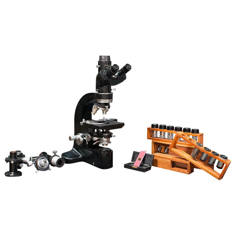 Vintage Ernst Leitz Microscope, German, Dialux, Scientific Instrument ...