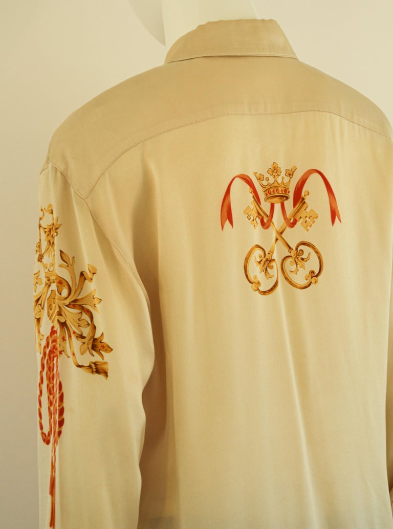 Vintage Escada Silk Shirt 1980's For Sale at 1stDibs