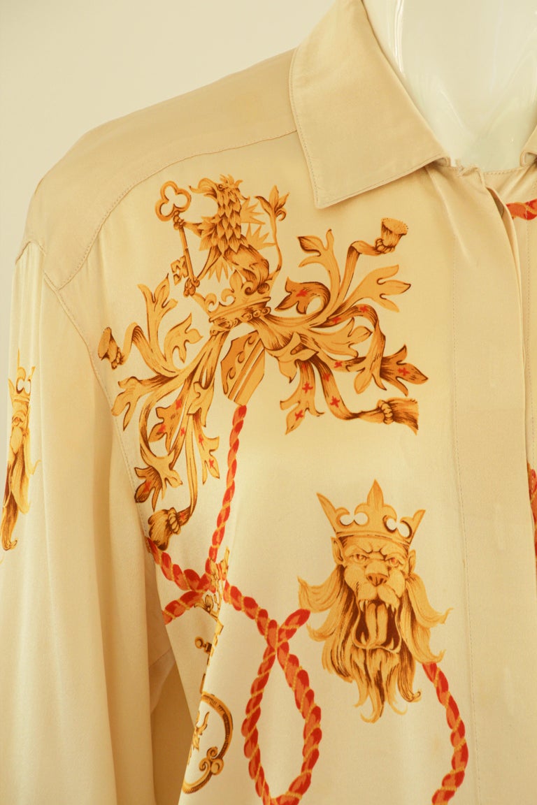 Vintage Escada Silk Shirt 1980's For Sale at 1stDibs