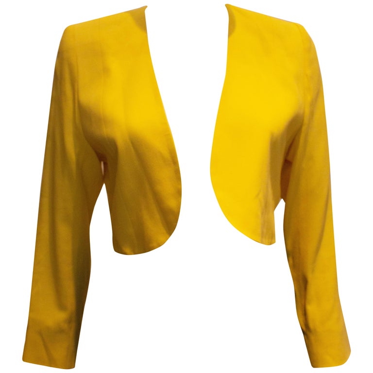 Vintage Escada Yellow Bolero at 1stDibs