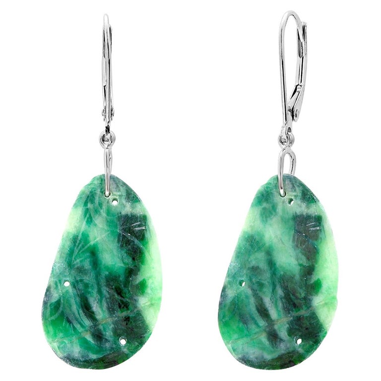 Vintage Carved Jade Buttons Certified Natural Untreated Undyed Gold ...