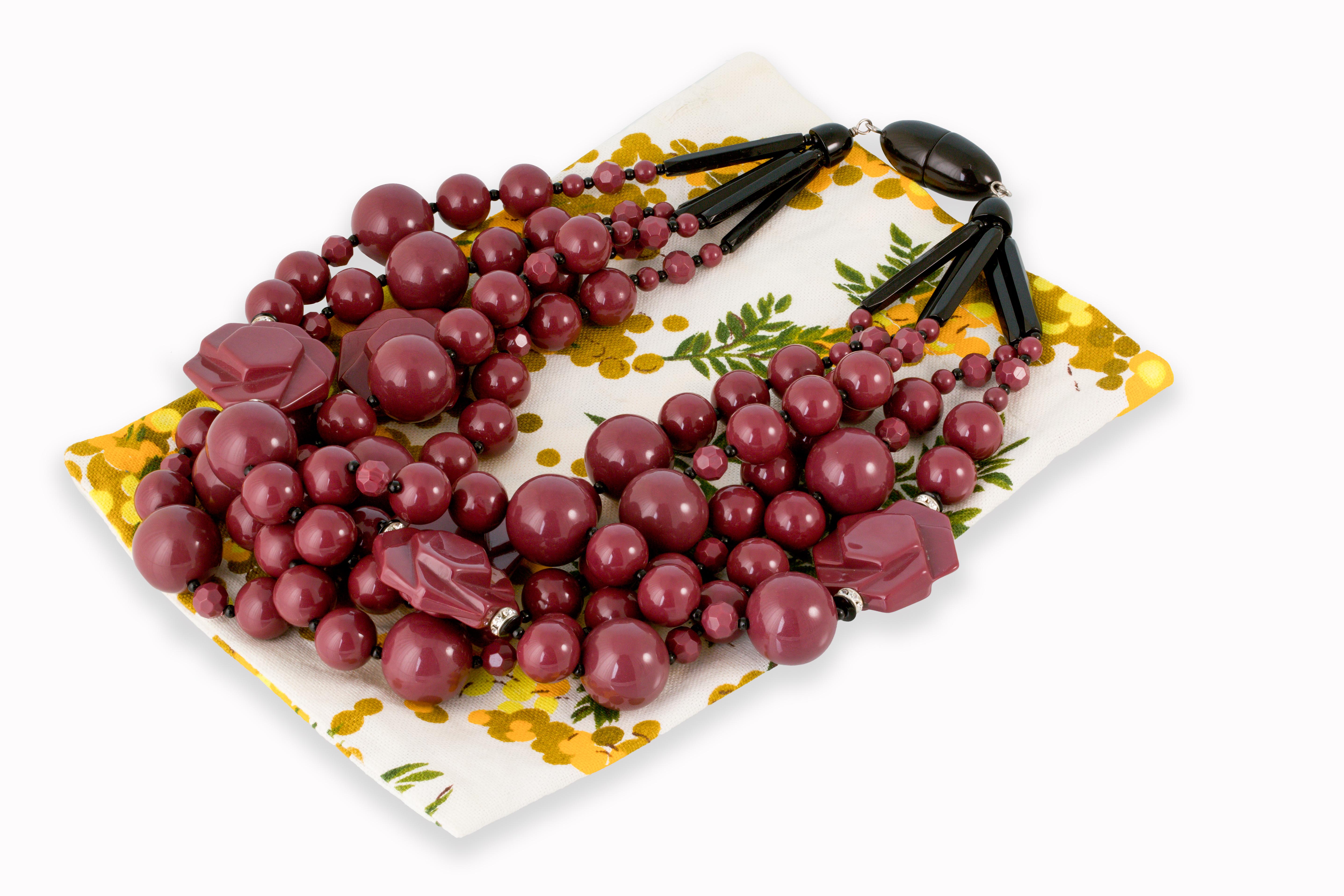 Vintage Estate Layered Beaded Necklace by Angela Caputi at 1stDibs ...