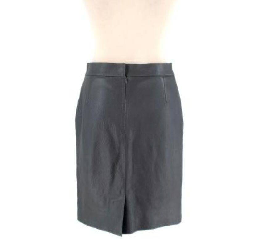 Hermes Vintage Etain Deerskin Leather Skirt - Size S For Sale at ...
