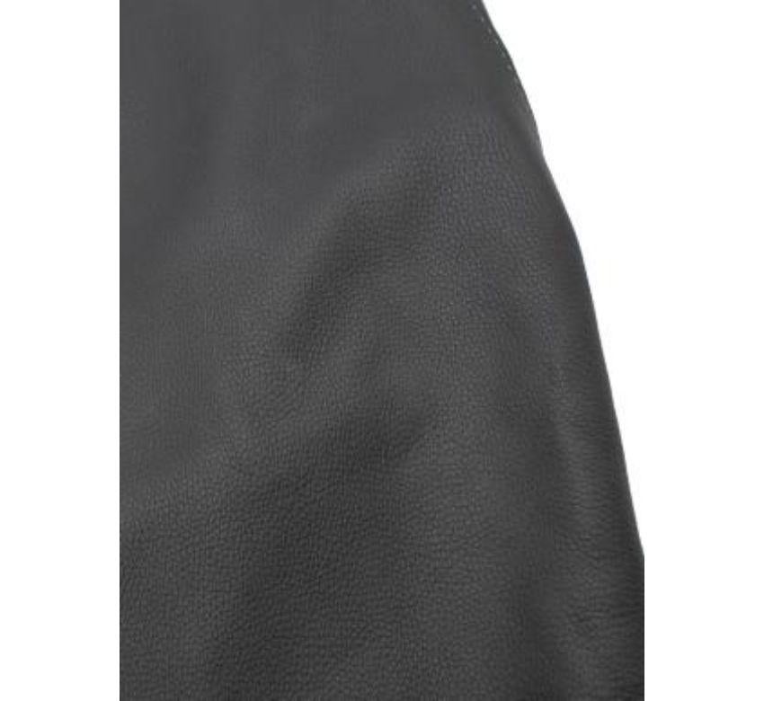 Hermes Vintage Etain Deerskin Leather Skirt - Size S For Sale at ...