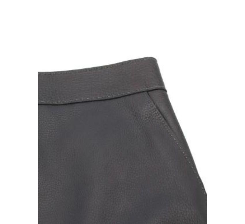 Hermes Vintage Etain Deerskin Leather Skirt - Size S For Sale at ...