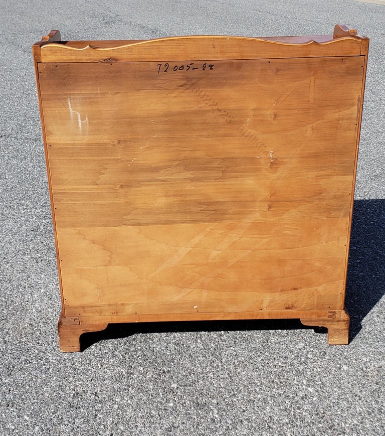 Vintage Ethan Allen Maple Two-Shelf Low Bookcase For Sale at 1stDibs