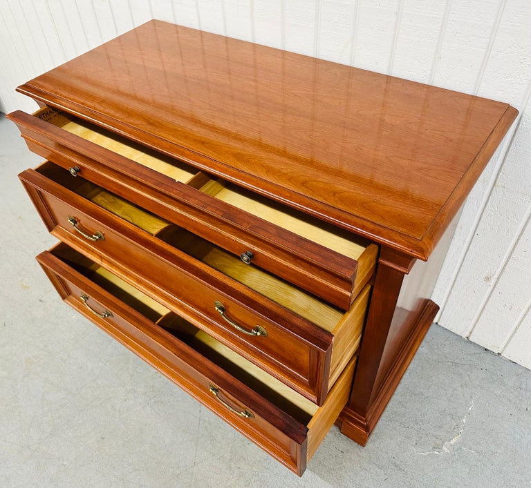 Vintage Ethan Allen Regency Style Medallion Cherry 3-Drawer Chest at ...