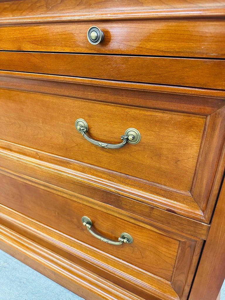 Vintage Ethan Allen Regency Style Medallion Cherry 3-Drawer Chest at ...