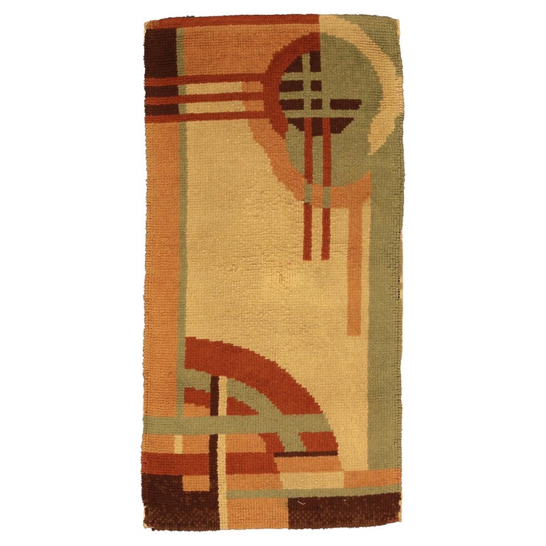 Vintage European Francis Bacon, Wool Rug, 1920-1950 For Sale at 1stDibs