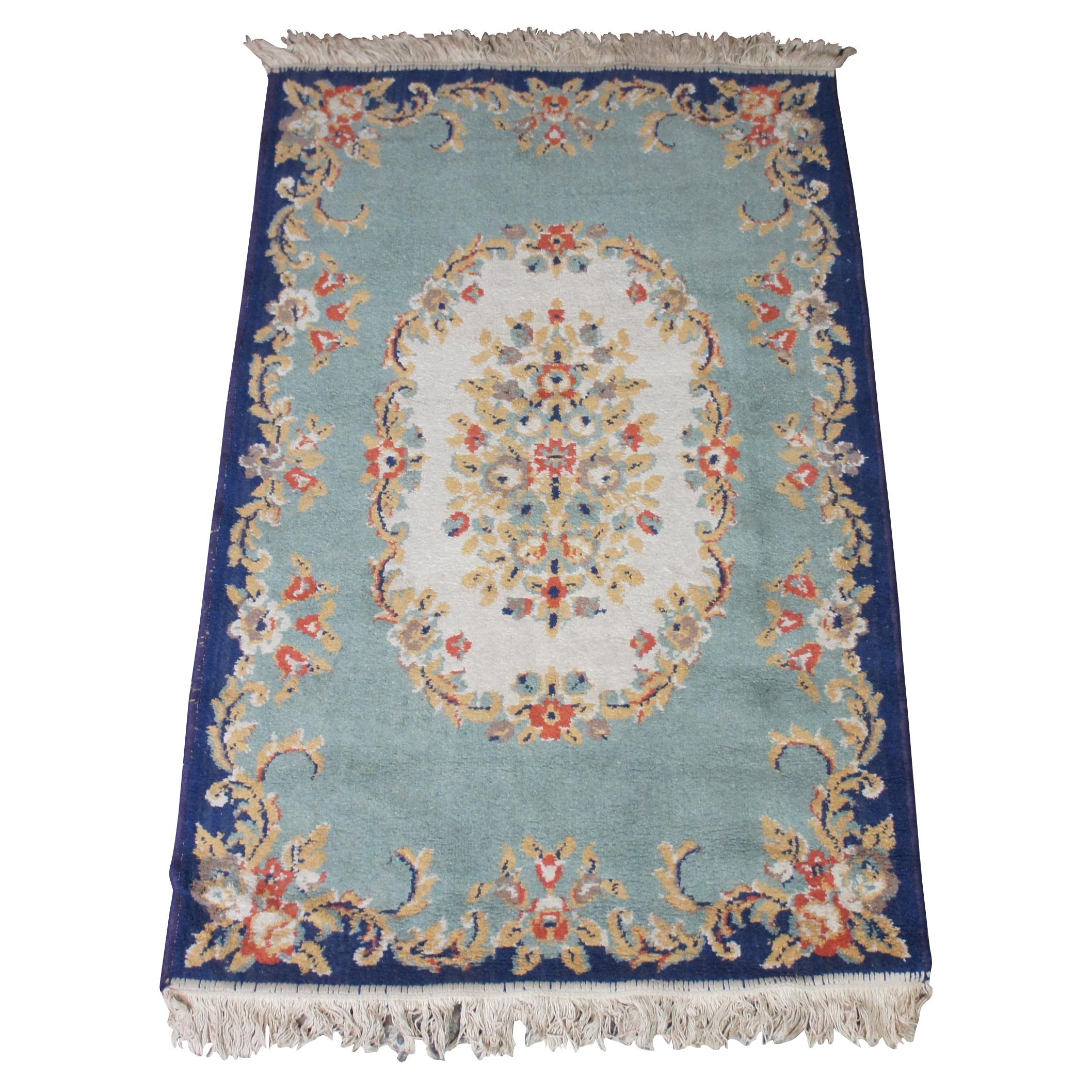 Vintage European Garden Rug with Renaissance Style, Square Area Rug For ...