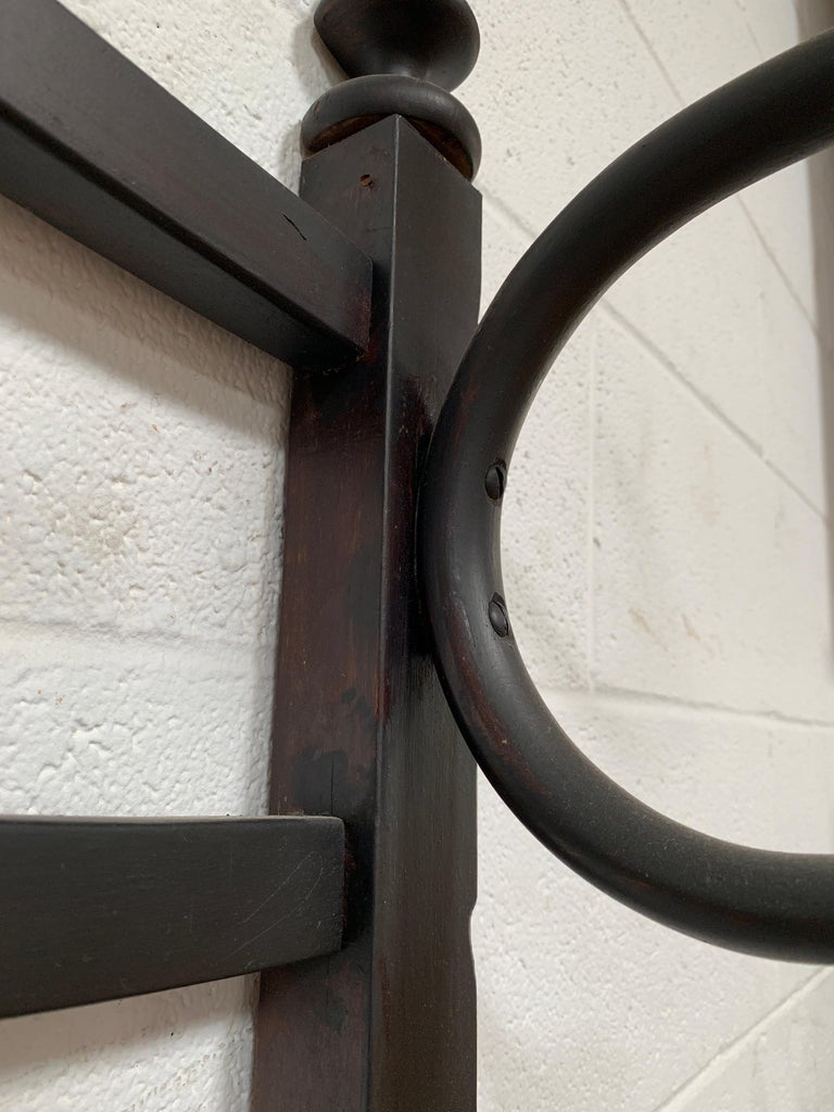 Vintage European Painted Wood Hall Tree at 1stDibs