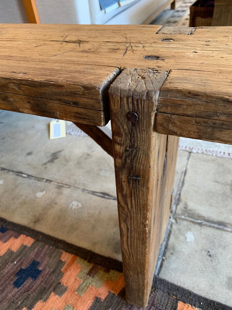Vintage European Rustic Farm Bench at 1stDibs | antique farm bench ...