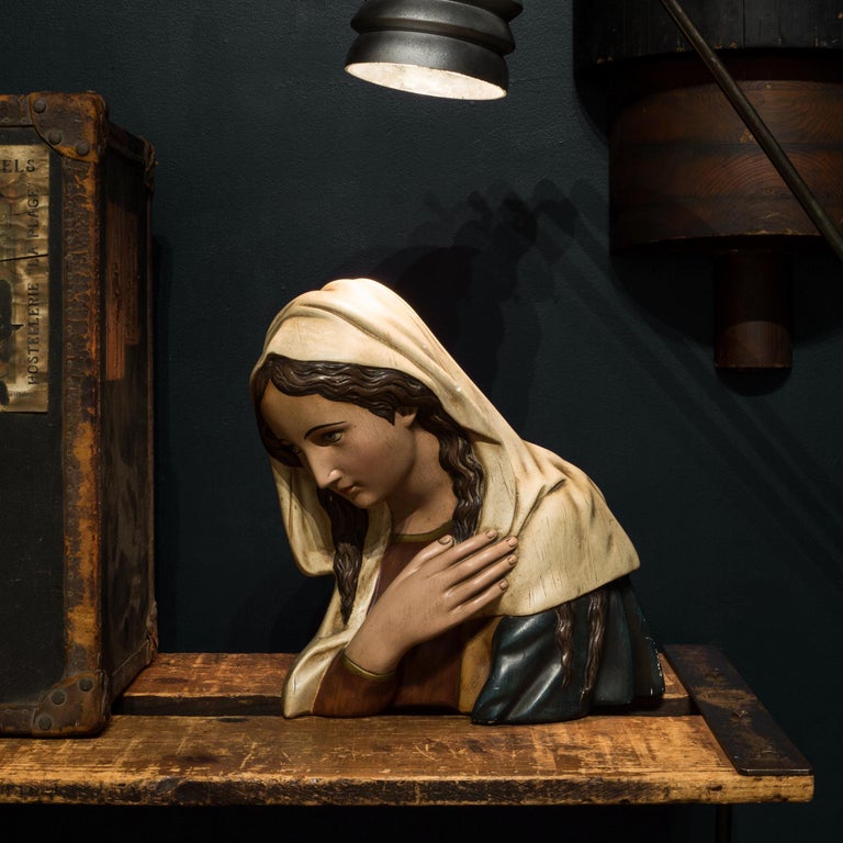 Vintage European Virgin Mary Bust, circa 1930-1950 For Sale at 1stDibs