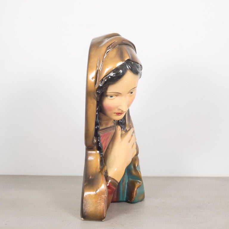 Vintage European Virgin Mary Bust, circa 1930-1950 For Sale at 1stDibs