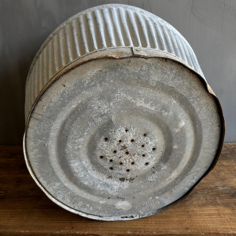 Vintage European Zinc Barrel Planters For Sale at 1stDibs