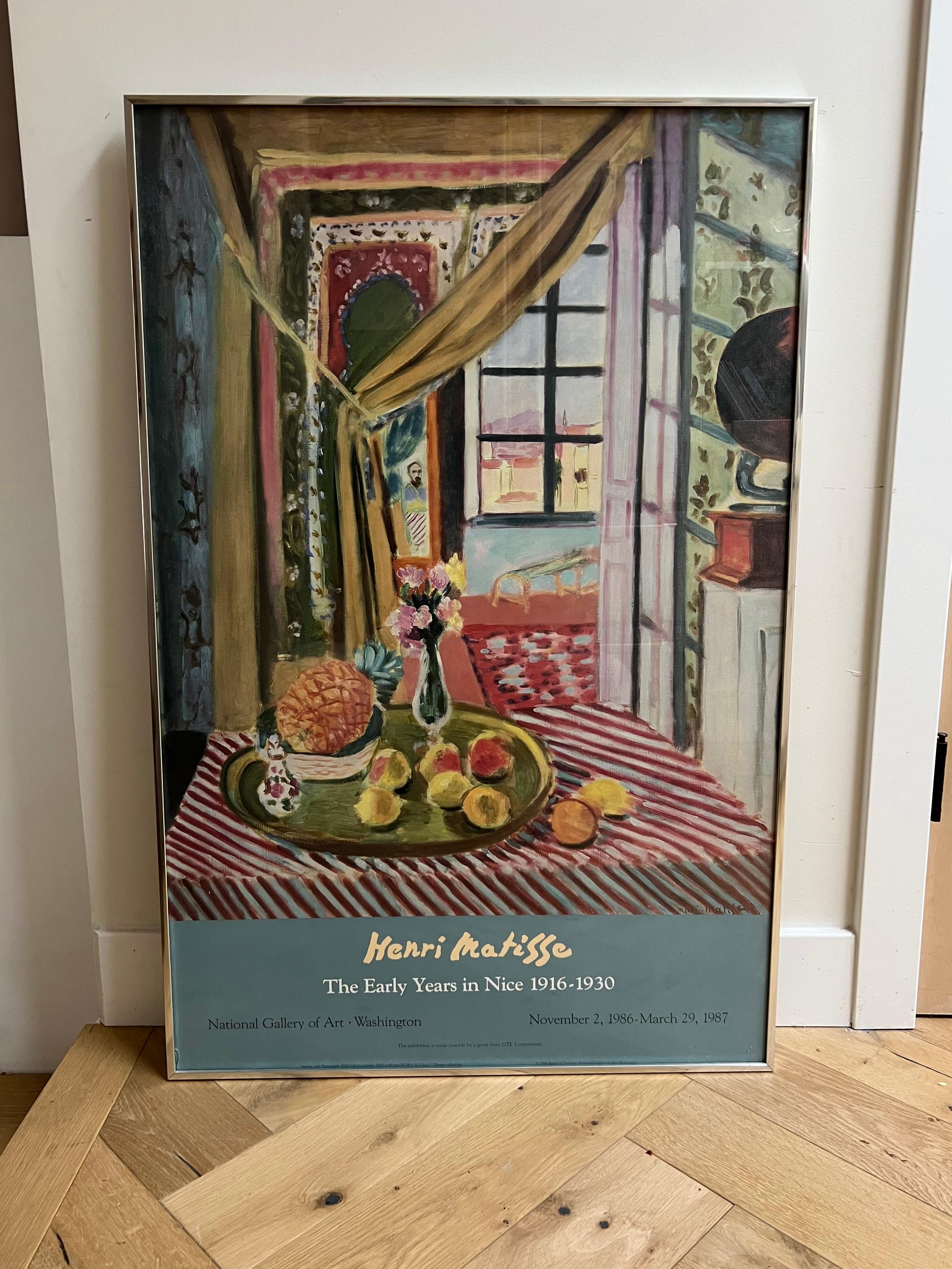 Vintage exhibition poster « Matisse in Nice », late 1980s at 1stDibs