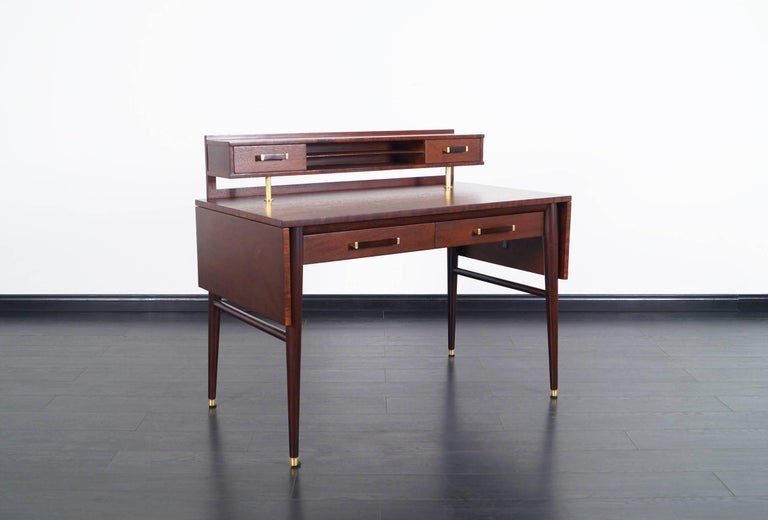 Vintage Expanding Walnut "Jet" Desk at 1stDibs