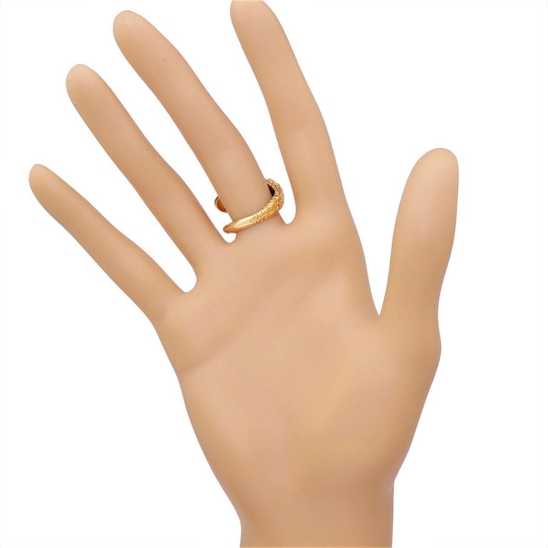 Vintage Exquisite 18 Karat Gold Diamond Emerald Koi Carp Fish Wrap Ring ...