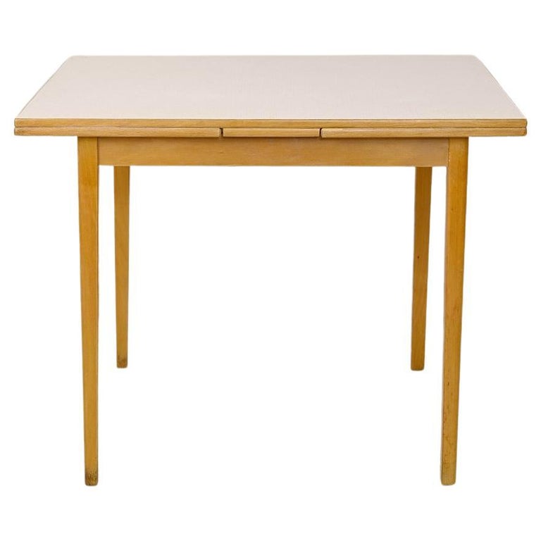 Vintage Extendable Wood and Formica Table For Sale at 1stDibs