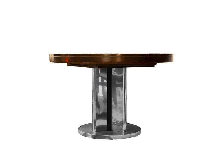 Vintage Extending Round Table, Italy, 1970s at 1stDibs