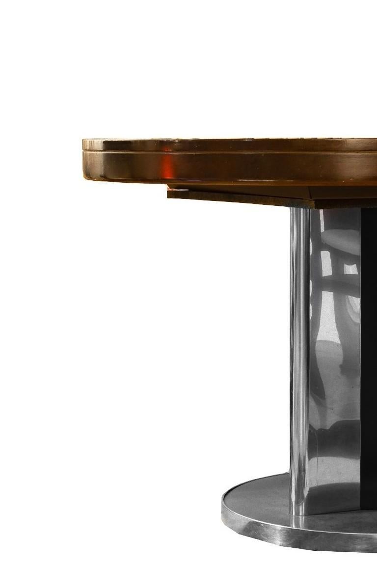 Vintage Extending Round Table, Italy, 1970s at 1stDibs