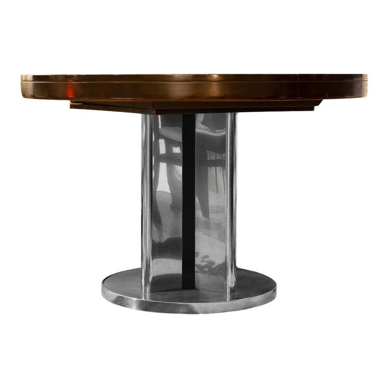 Vintage Extending Round Table, Italy, 1970s at 1stDibs