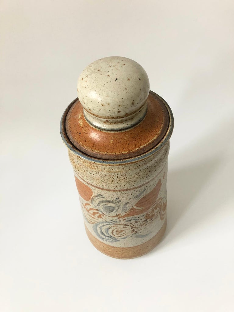 Vintage Extra Large Studio Pottery Container at 1stDibs